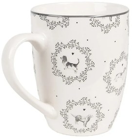 Porcelánový hrnek s motivem pejsků Lovely Grey Dogs – 325 ml