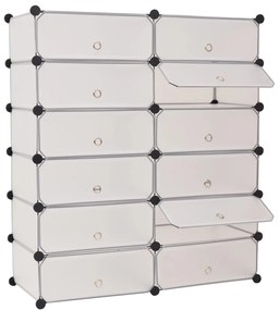 Organizér na boty se 12 přihrádkami, bílý 244921