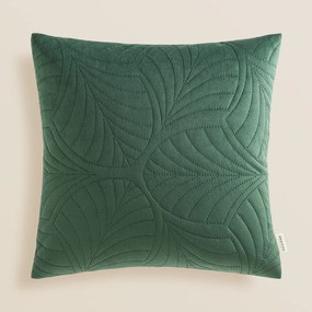 Divazo Dekorační povlak na polštář Prošívaný Listy Feel 45 x 45 cm Barva: Zelená