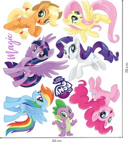 Samolepka na zeď "My Little Pony 4" 60x70cm
