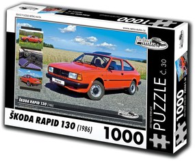 Retro-auta puzzle č. 30 škoda rapid 130 (1986) 1000 dílků