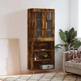 vidaXL Skříň highboard 69,5 x 34 x 180 cm kompozitní dřevo [3198719] Barva: kouřový dub