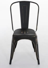 Židle Nora černo-zlatá