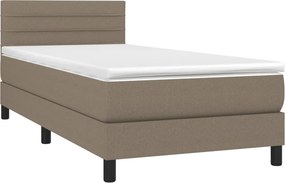 Box spring postel s matrací taupe 80x200 cm textil 3140093