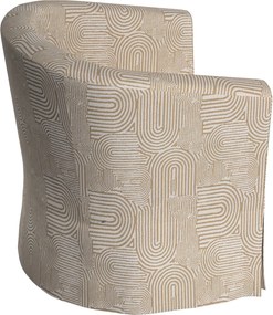 Potah na křeslo IKEA Ektorp Tullsta barva béžová látka pletený vzor, vzorované