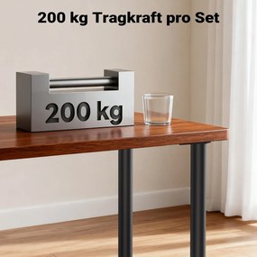 Psací stůl Wiltec – 60 mm, 710-740 mm, 200 kg, černá (60195)