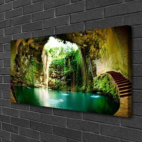 Obraz na plátně Vodopád Krajina 125x50 cm