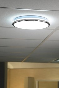 Sapho Sapho, SILVER stropní LED svítilna 28x28cm, 10W, 230V, 3000K/4000K/6500K, IP44, chrom, AU478