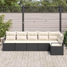 Set pohovek 6 ks Černá polyratan 3346397