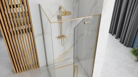 Rea, Sprchový kout REA FARGO 100x80 - zlatý, KPL-K4908
