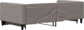 Válenda s přistýlkou a zásuvkami taupe 100 x 200 cm textil 3196622