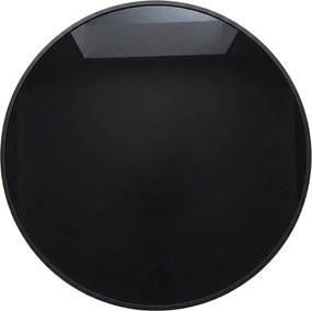 Kulatý zahradní stůl se skleněnou deskou ISLAND BLACK 60 cm, černý