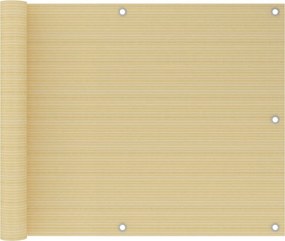 Balkonová zástěna béžová 75 x 500 cm HDPE 310910