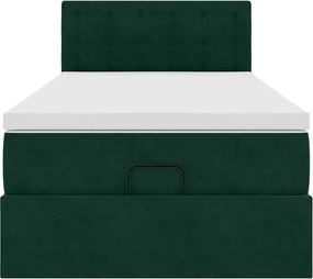 Osmanský rám postele s matrací tmavě šedá 90x200cm samet 3311894
