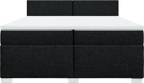 Box spring postel s matrací černá 200x200 cm textil 3288290