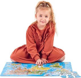 Puzzle Popular - Mapa světa, 160 ks – CZ [6953796]