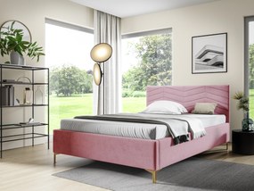 Eka Čalouněná postel ANNA+ 140x200 cm Barva látky Trinity: Černá (Trinity 2316), Úložný prostor: S kovovým rámem úložného prostoru