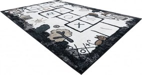 Dywany Łuszczów, AKCE: 120x170 cm Dětský kusový koberec Fun Hop black, černobílá, dětský pokoj