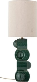 Zelená/krémová keramická stolní lampa s textilním stínidlem (výška 68 cm) Brady – Bloomingville