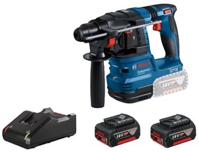 Bosch Nářadí - 18V AKU vrtací kladivo, 2x aku 4,0 Ah, nabíječka 0611924021