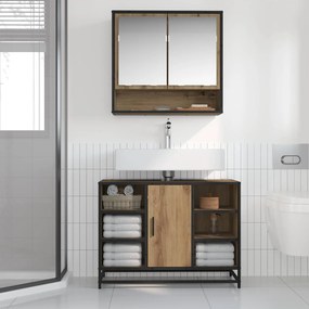 Sada koupelnového nábytku 2 ks Artisanový dub 80 x 33 x 60 cm 3402528