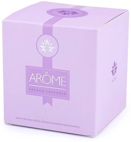 Vonná svíčka ve skle Arome - 2 (french lavender) fialová sv.