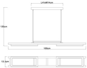 Globo 67266H - LED Lustr na lanku ILLA LED/30W/230V
