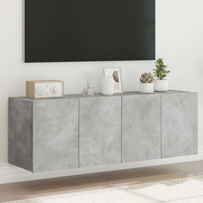 Nástěnné TV skříňky s LED 2 ks betonově šedé 60 x 35 x 41 cm - Default Title