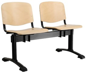 Dřevěné lavice ISO, 2-sedák, černé nohy - buk