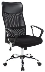 Ergonomická kancelářská židle s vysokou opěrkou - černá