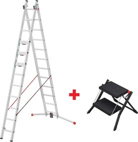 Hliníkové štafle - žebřík profi Hailo Master S110 Pro 2x12 příček, 9002-007
