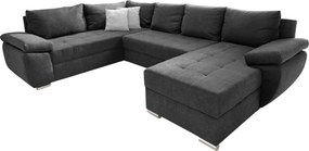 XXXLutz SEDACÍ SOUPRAVA, textil, antracitová P & B - Sedací soupravy - 002310003003
