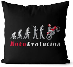 Polštář Moto evolution (Velikost: 40 x 40 cm)