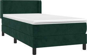 Box spring postel s matrací tmavě zelená 80 x 200 cm samet 3130808