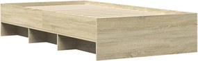 Rám postele bez matrace dub sonoma 90 x 200 cm kompozitní dřevo 3295676