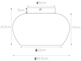 Lucide 45177/30/65 - Stropní svítidlo JUDE 1xE27/40W/230V