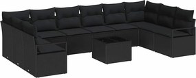 Set pohovek 11 ks Černá polyratan 3346573