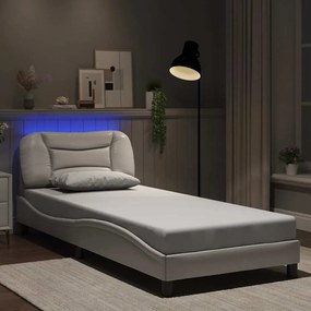 Rám postele s LED bez matrace Hvar bílý 80 x 200 cm 3213893