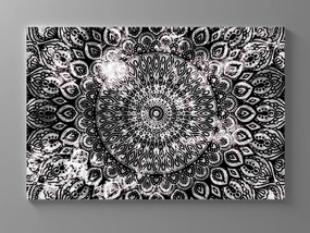 Obraz černobílá mandala Rozměr: 100 x 65 cm