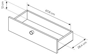 VIKI d | komoda 88 4S | 88,2 cm | dub barista