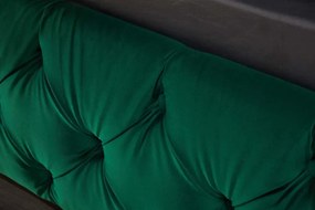 Designová postel Laney Chesterfield 180 x 200 cm zelený samet