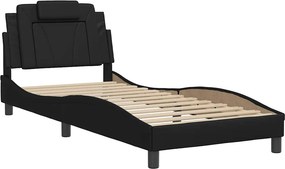 Rám postele Viana bez matrace černý 80 x 200 cm umělá kůže 3208054