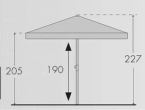 DOPPLER Doppler SLunečník Active 180 x 120 cm (různé barvy) 840 antracit