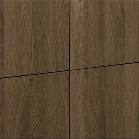 Tmavě hnědá skříňka v dekoru dubu 100x140x40 cm Darwin – House Nordic