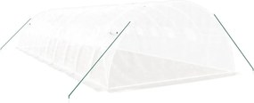 Skleník s ocelovým rámem bílý 40 m² 10 x 4 x 2 m 3188075