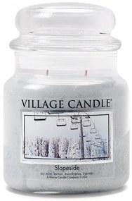VILLAGE CANDLE Svíčka Village Candle - Slopeside 390 g, šedá barva, sklo, vosk