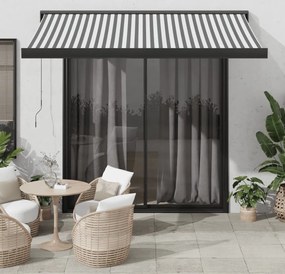 vidaXL Kazetová markýza na ruční ovládání 350 cm [3052671] Barva: Krémová (bílý rám)