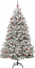 Umělý vánoční stromeček 210 cm 300 LED Teplá bílá PVC a ocel 3395757