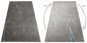 Dywany Łuszczów Kusový koberec Emerald geometric 1012 grey and gold ROZMĚR: 160x220