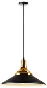 Toolight, závěsné kovové stropní svítidlo 1xE27 APP292-1CP, černá matná-zlatá, OSW-00863